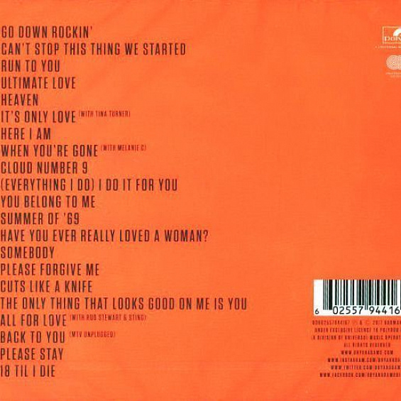 Adams, Bryan - Ultimate/ CD [Jewel Case/Booklet](Compilation, 1st ...